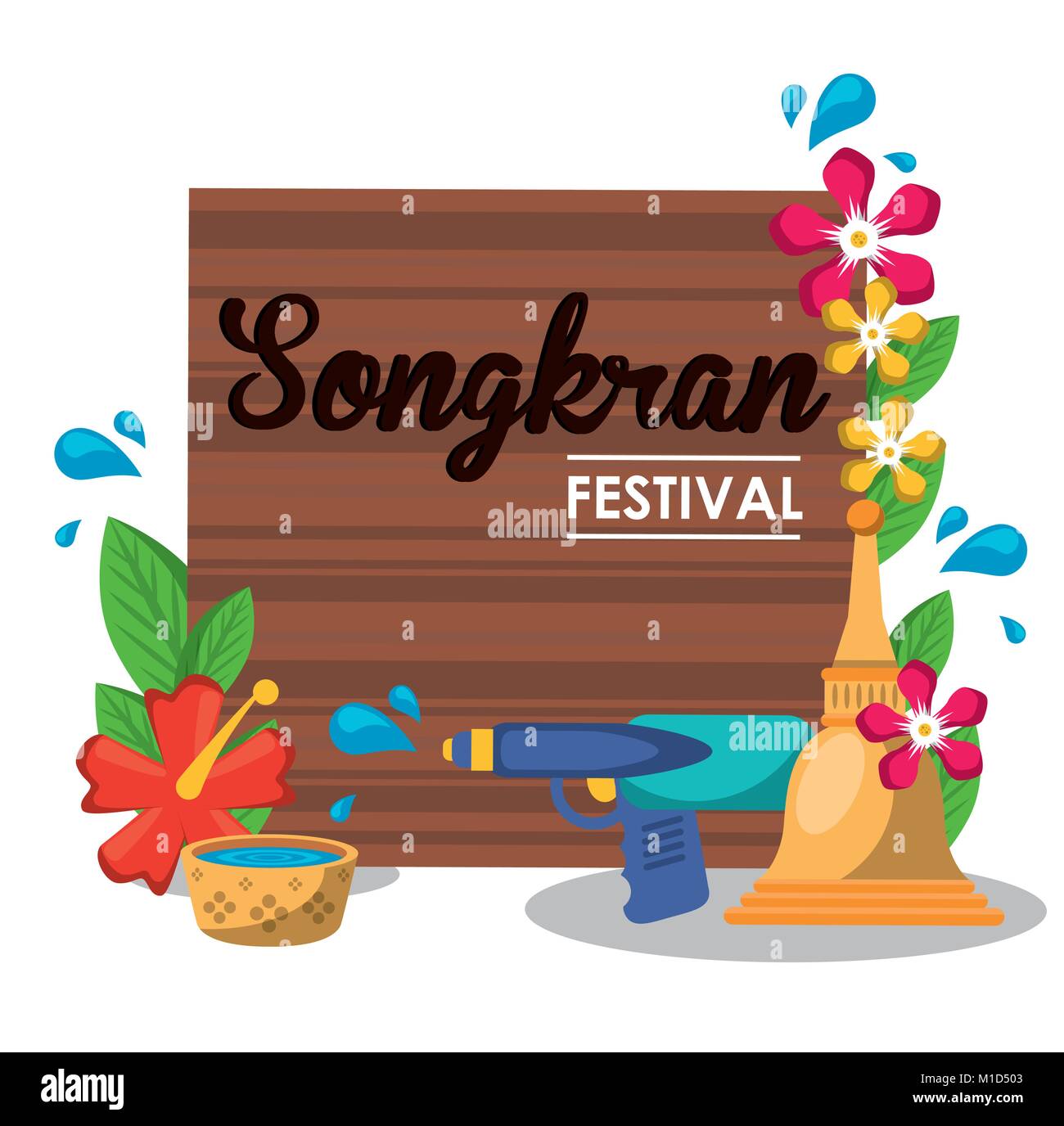 Songkran festival design Stock Vector Image & Art - Alamy