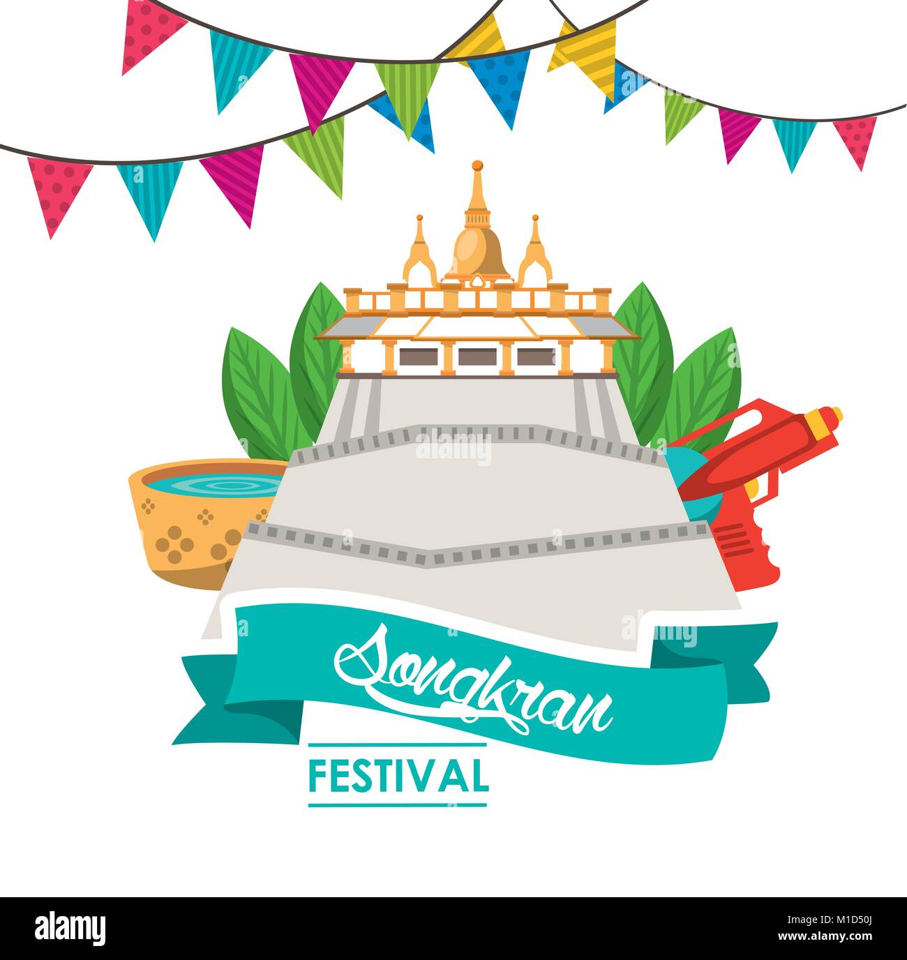 Songkran festival design Stock Vector Image & Art - Alamy