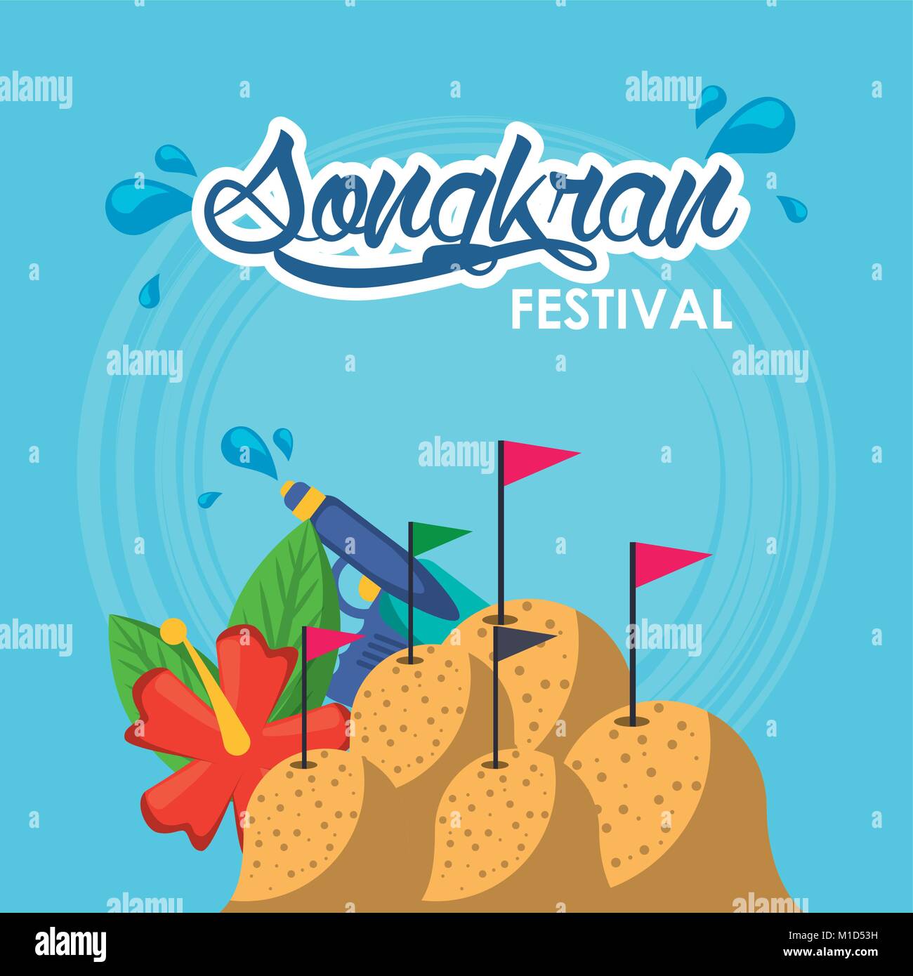 Songkran festival design Stock Vector Image & Art - Alamy
