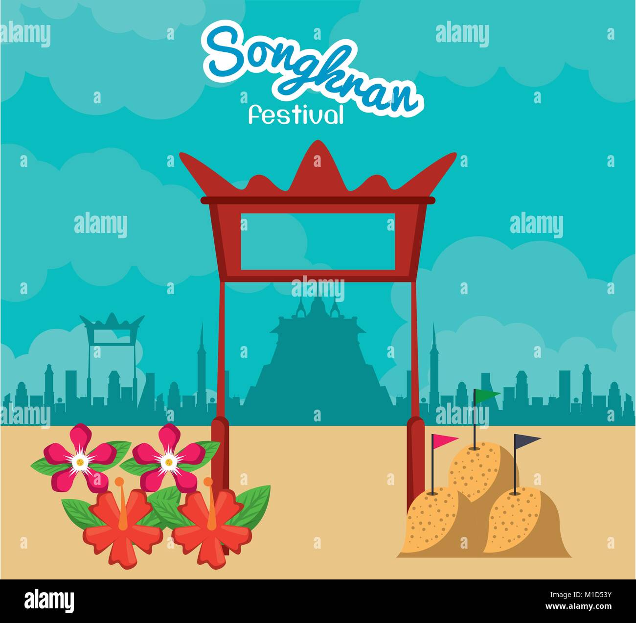 Songkran festival design Stock Vector Image & Art - Alamy