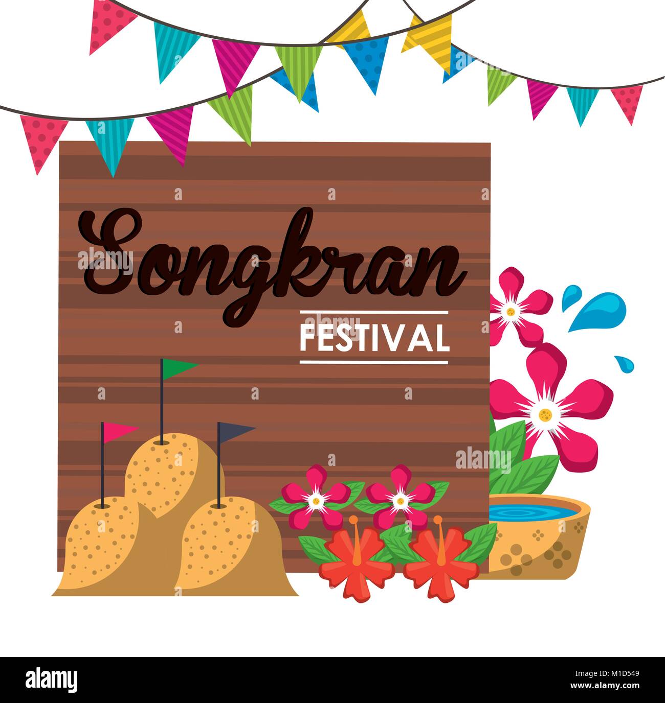 Songkran festival design Stock Vector Image & Art - Alamy