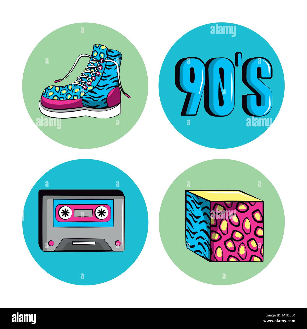 90s forever rounds icons Stock Vector Image & Art - Alamy