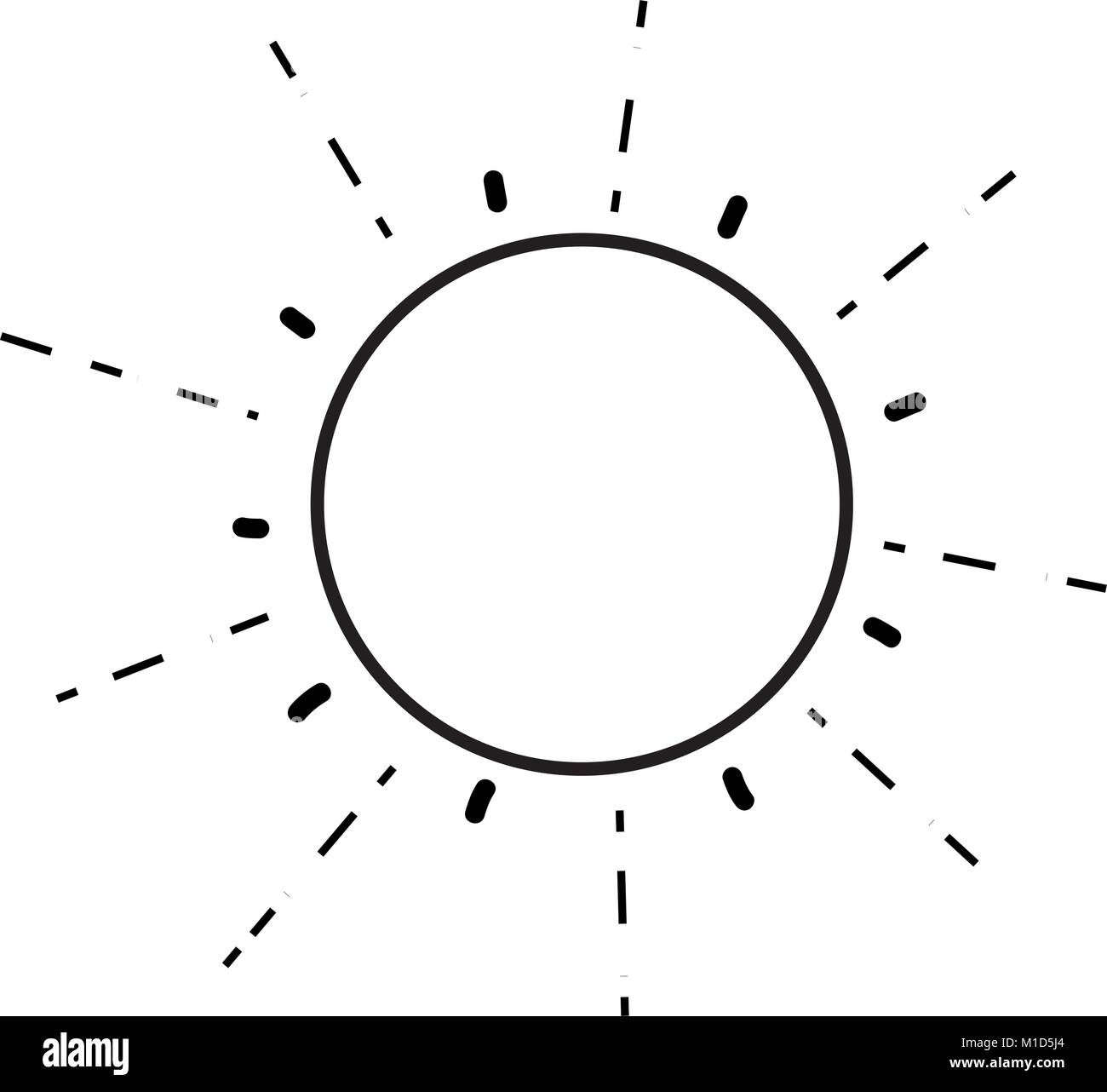 line natural sun light ray weather vector illustration Stock Vector ...