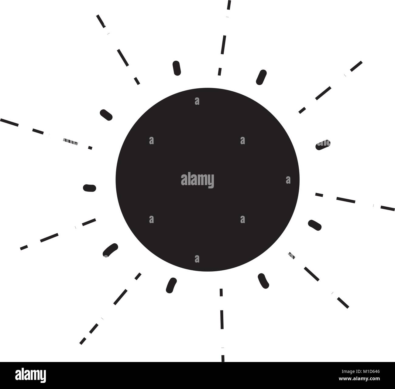 silhouette natural sun light ray weather vector illustration Stock ...