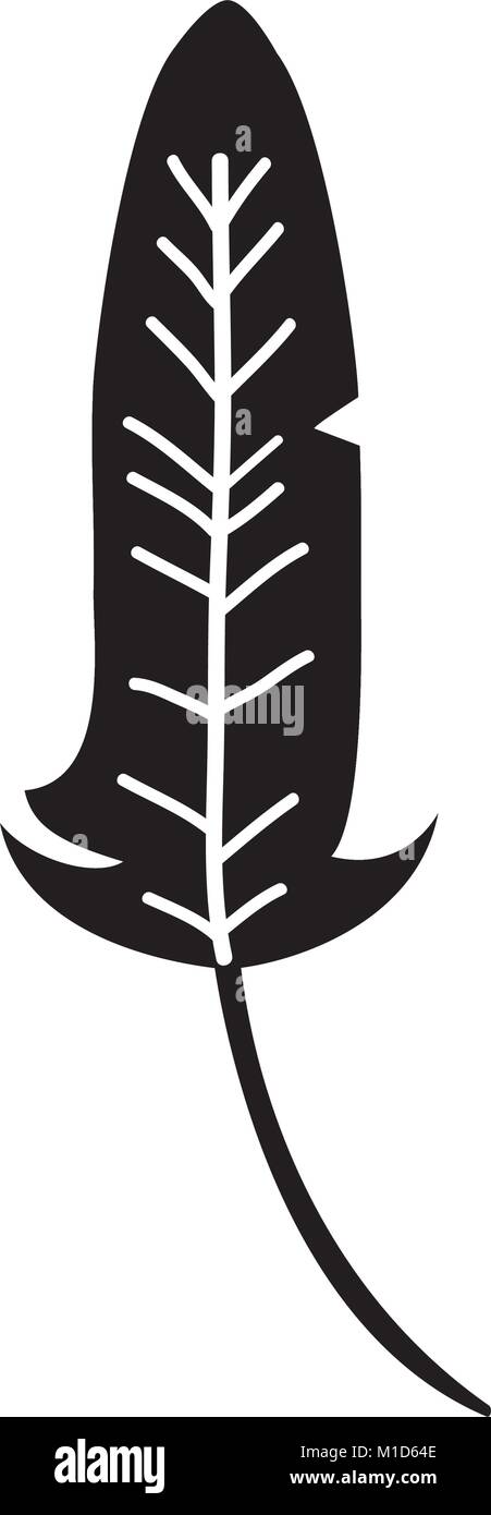 silhouette rustic traditional feather native style vector illustration ...