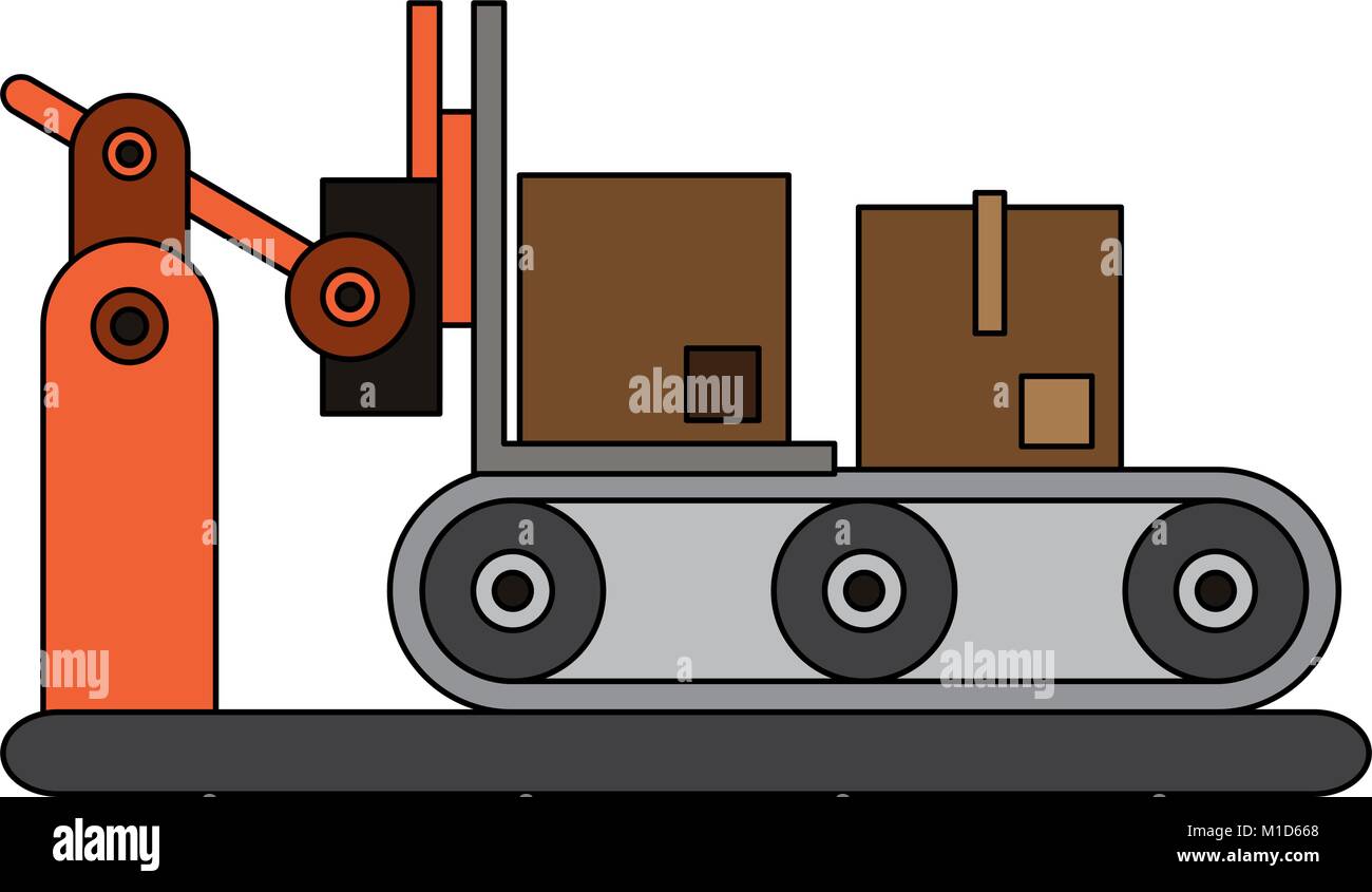 Moving conveyor Stock Vector Images - Alamy