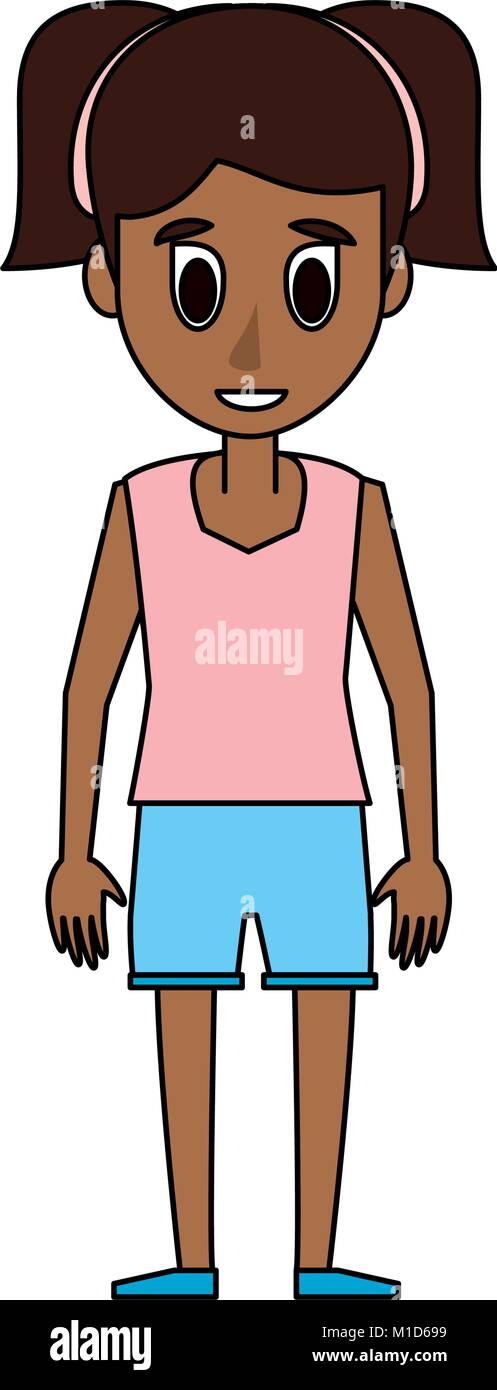 Girl kid cartoon Stock Vector Image & Art - Alamy