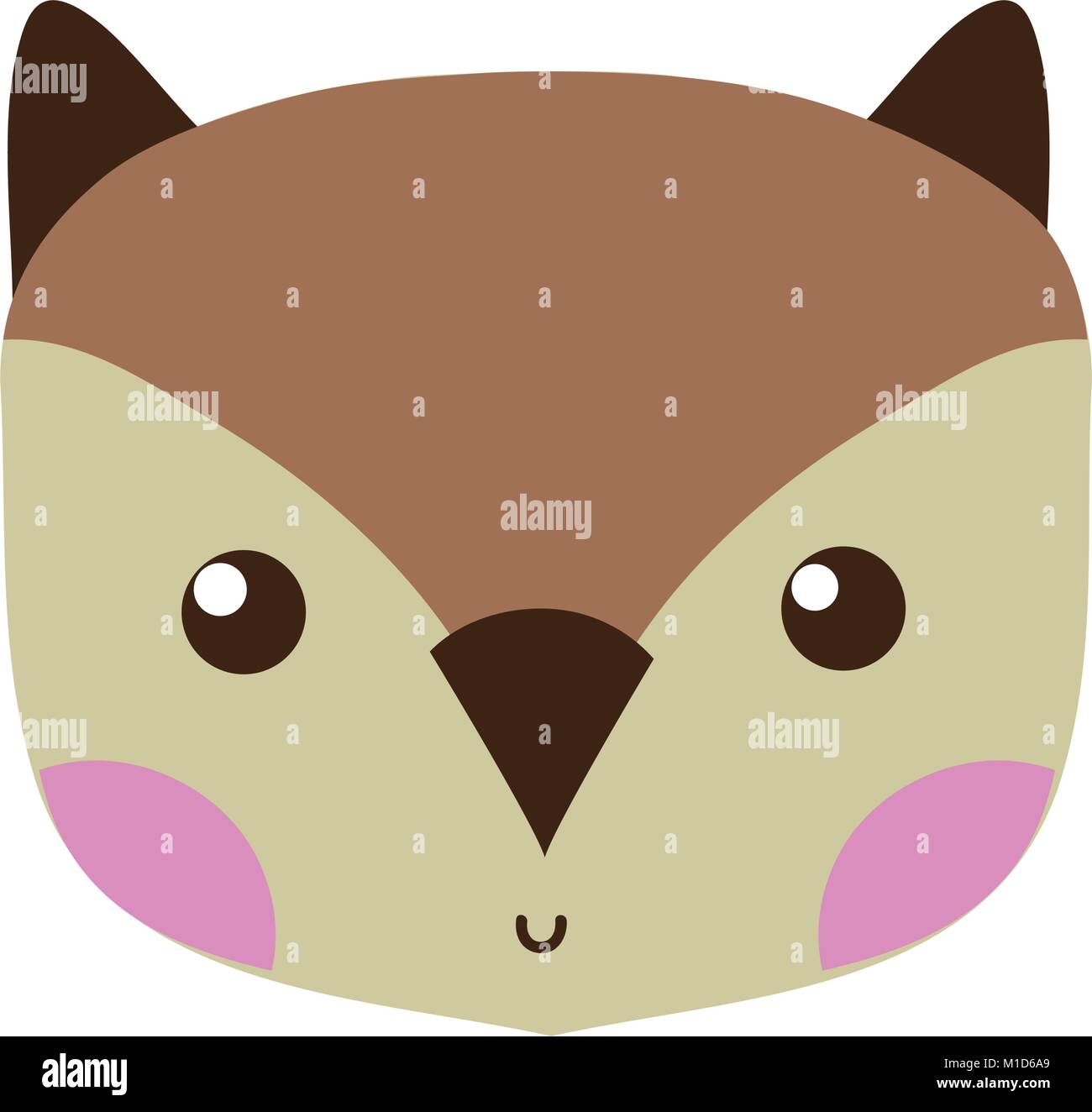 colorful cute owl head wild animal vector illustration Stock Vector ...
