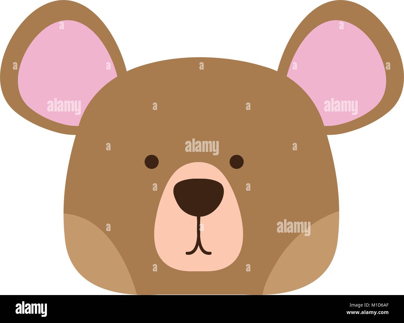 colorful cute bear head wild animal vector illustration Stock Vector ...
