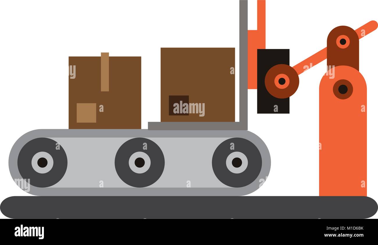 Parcel conveyor Stock Vector Images - Alamy