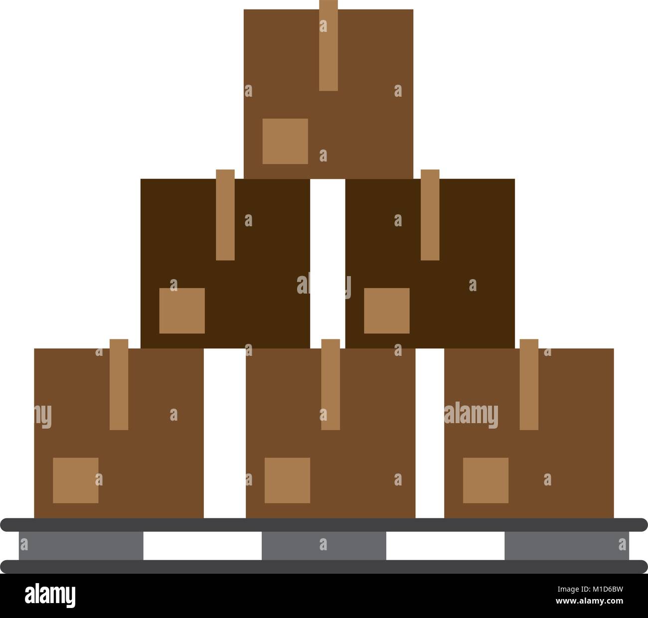 Boxes on pallet Stock Vector Image & Art - Alamy