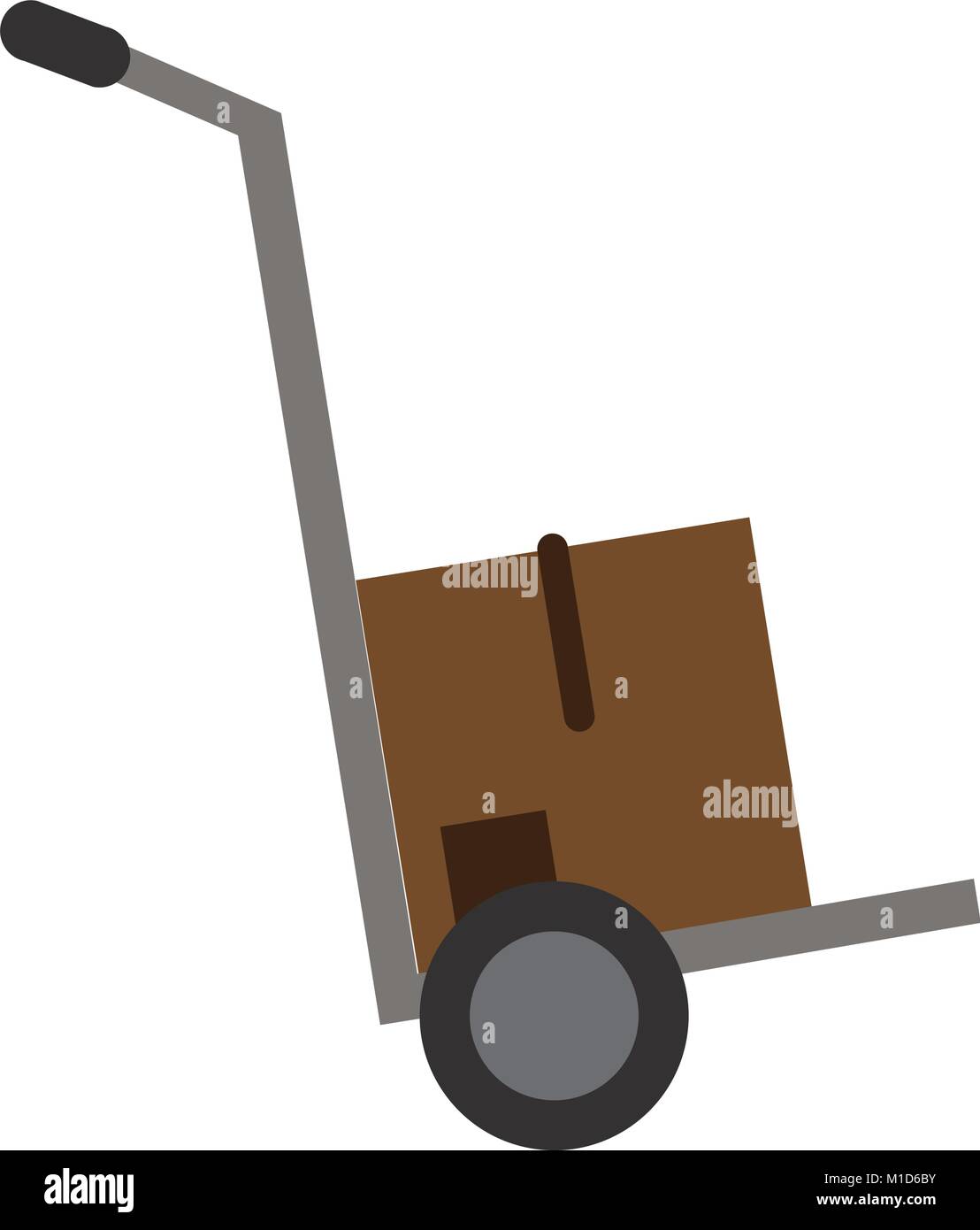 Box on hand truck Stock Vector Image & Art - Alamy