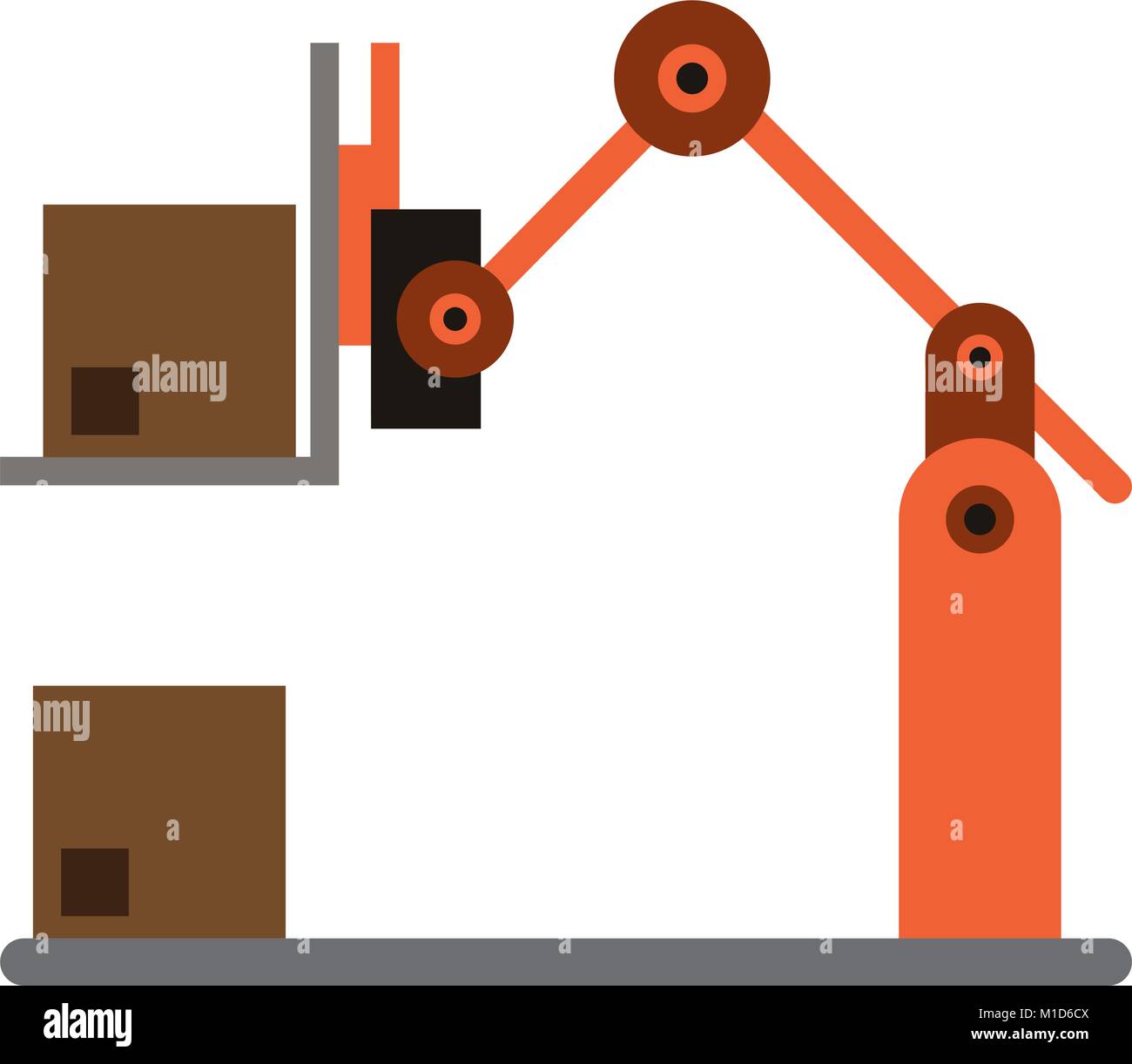 Forklift loading box Stock Vector Image & Art - Alamy