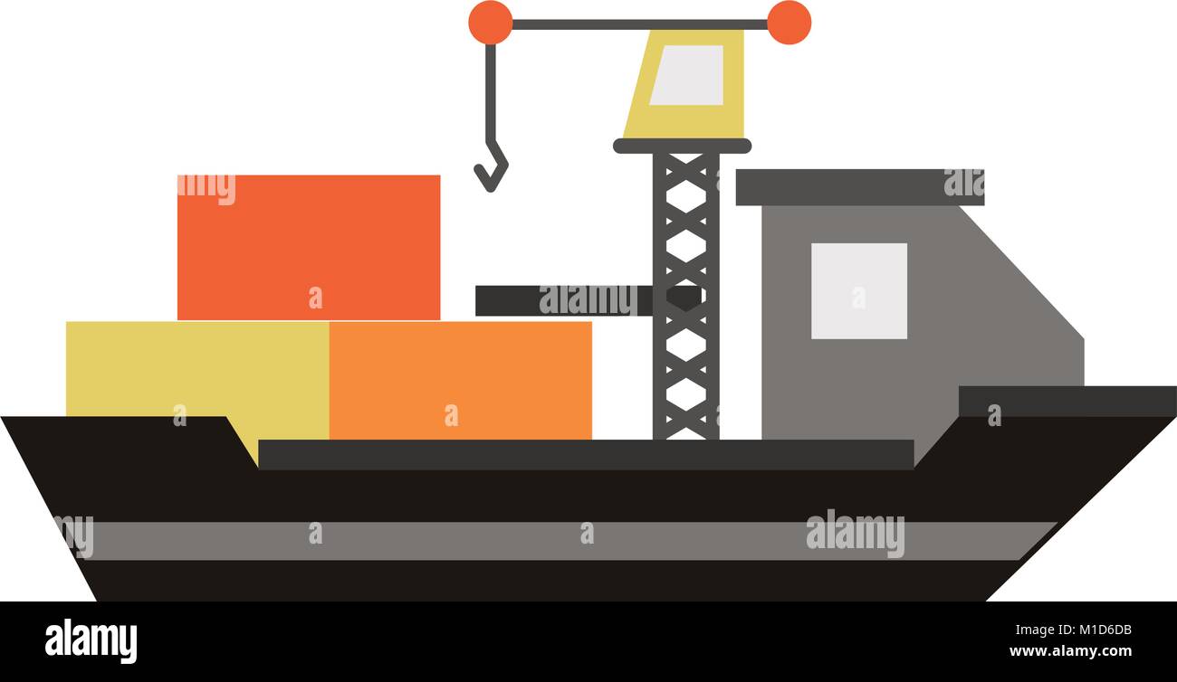 Freighter ship symbol Stock Vector Image & Art - Alamy