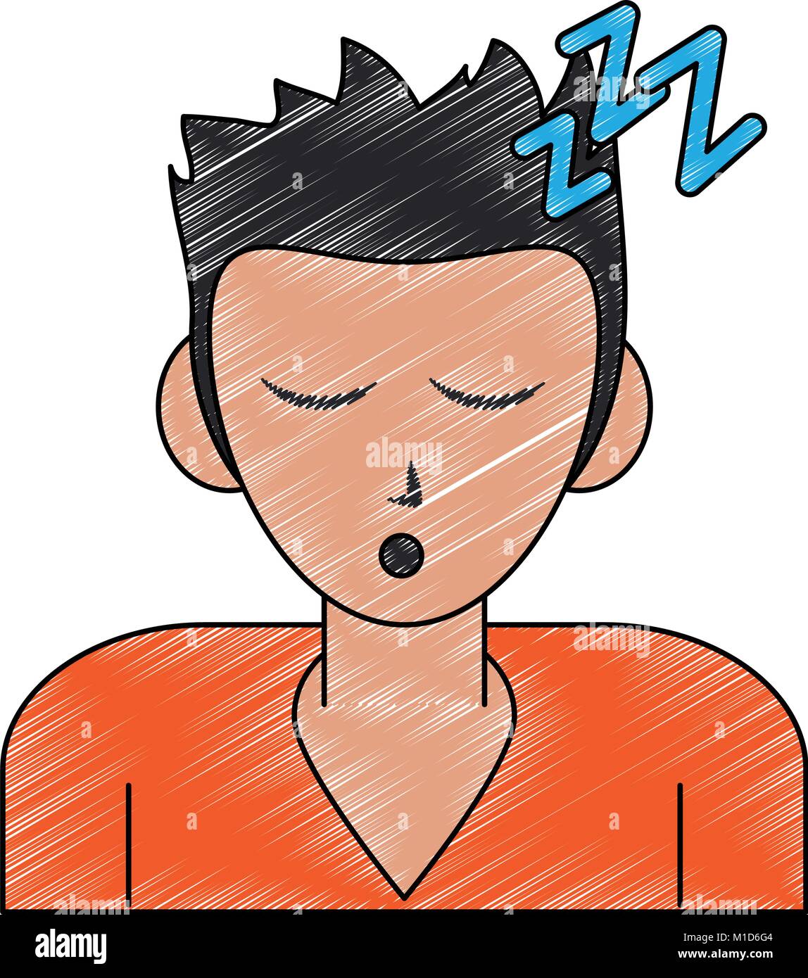 Man sleeping cartoon Stock Vector Image & Art - Alamy