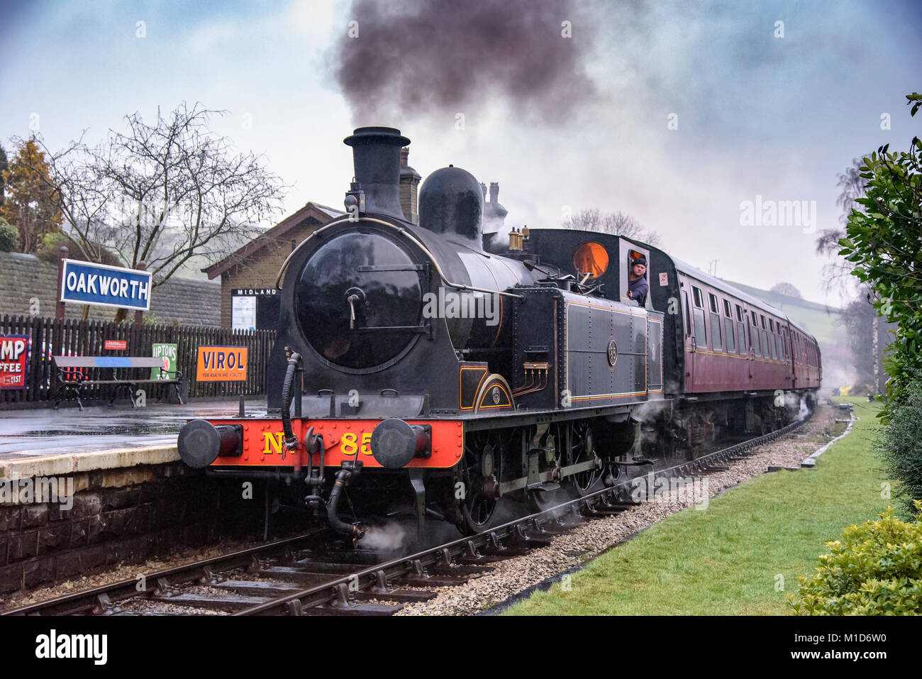 TAff VAlley Railway 02 0-6-2T NO. 85 tank engine on the Keighley and ...
