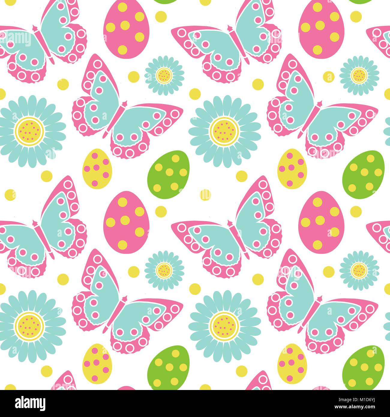 Cute easter seamless pattern. Spring repeating textures. Children's ...