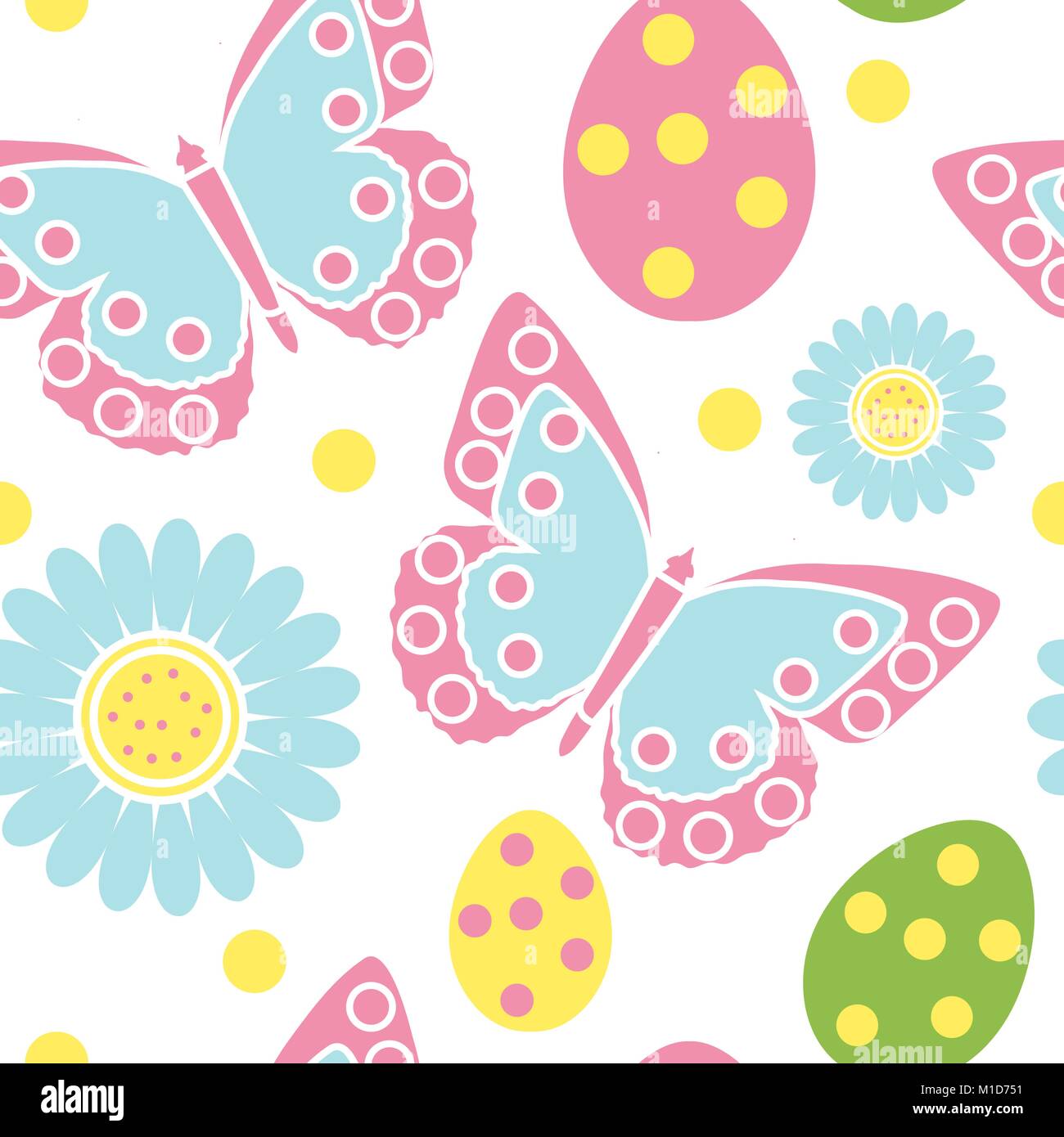 Cute easter seamless pattern. Spring repeating textures. Children's ...