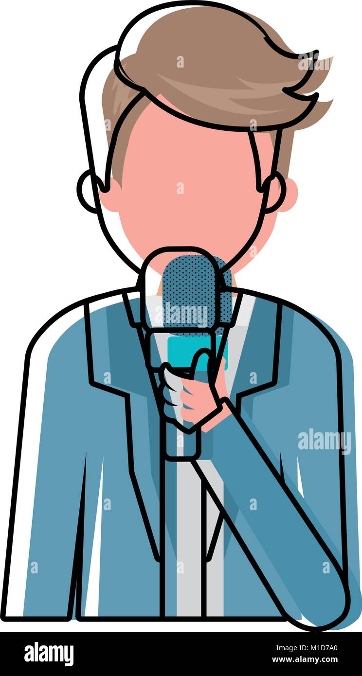 journalist vector illustration Stock Vector Image & Art - Alamy