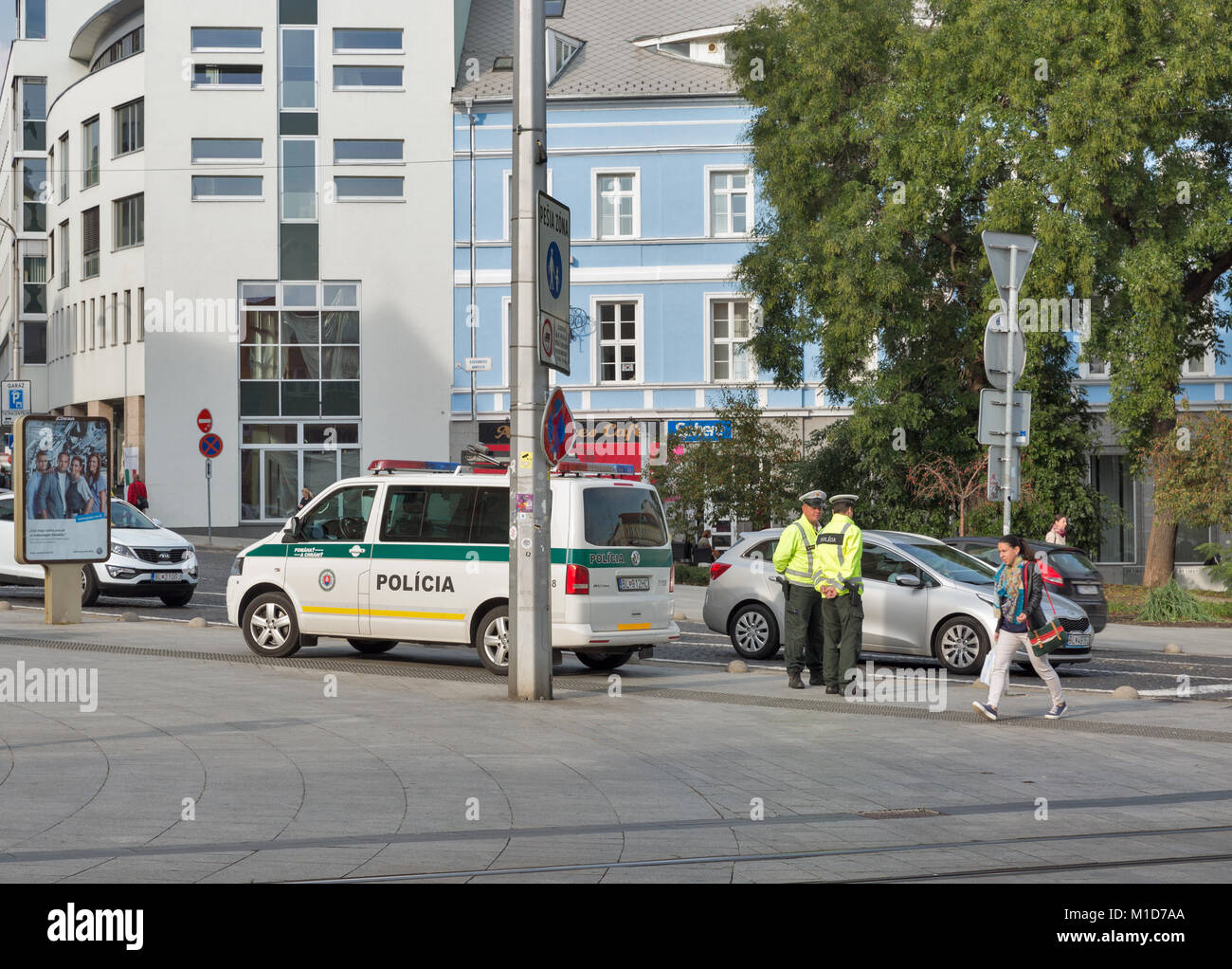 Slovakia police car hi-res stock photography and images - Alamy