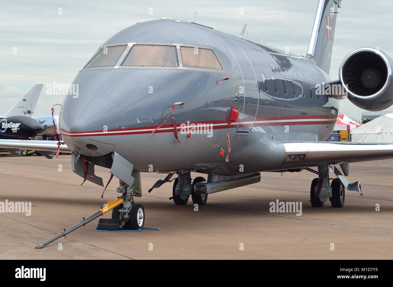 Bombardier Challenger 604, Royal Danish Air Force, RIAT 2014 Stock ...