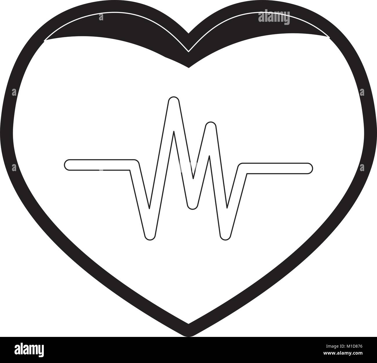 Stethoscope with ecg chart Stock Vector Images - Alamy