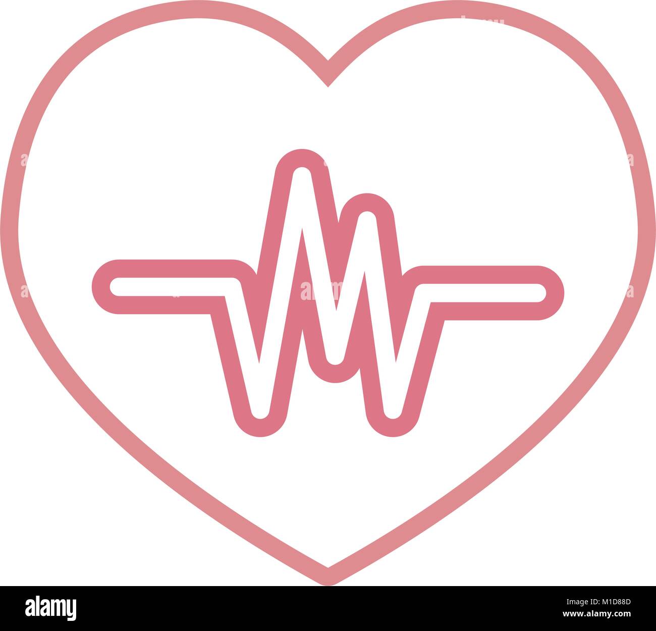 heart ecg design Stock Vector Image & Art - Alamy