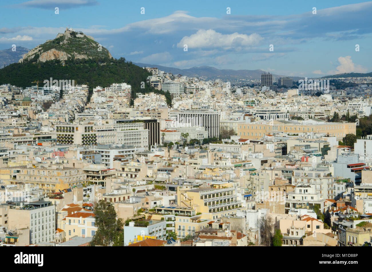 Skyline of Athens Greece Stock Photo - Alamy
