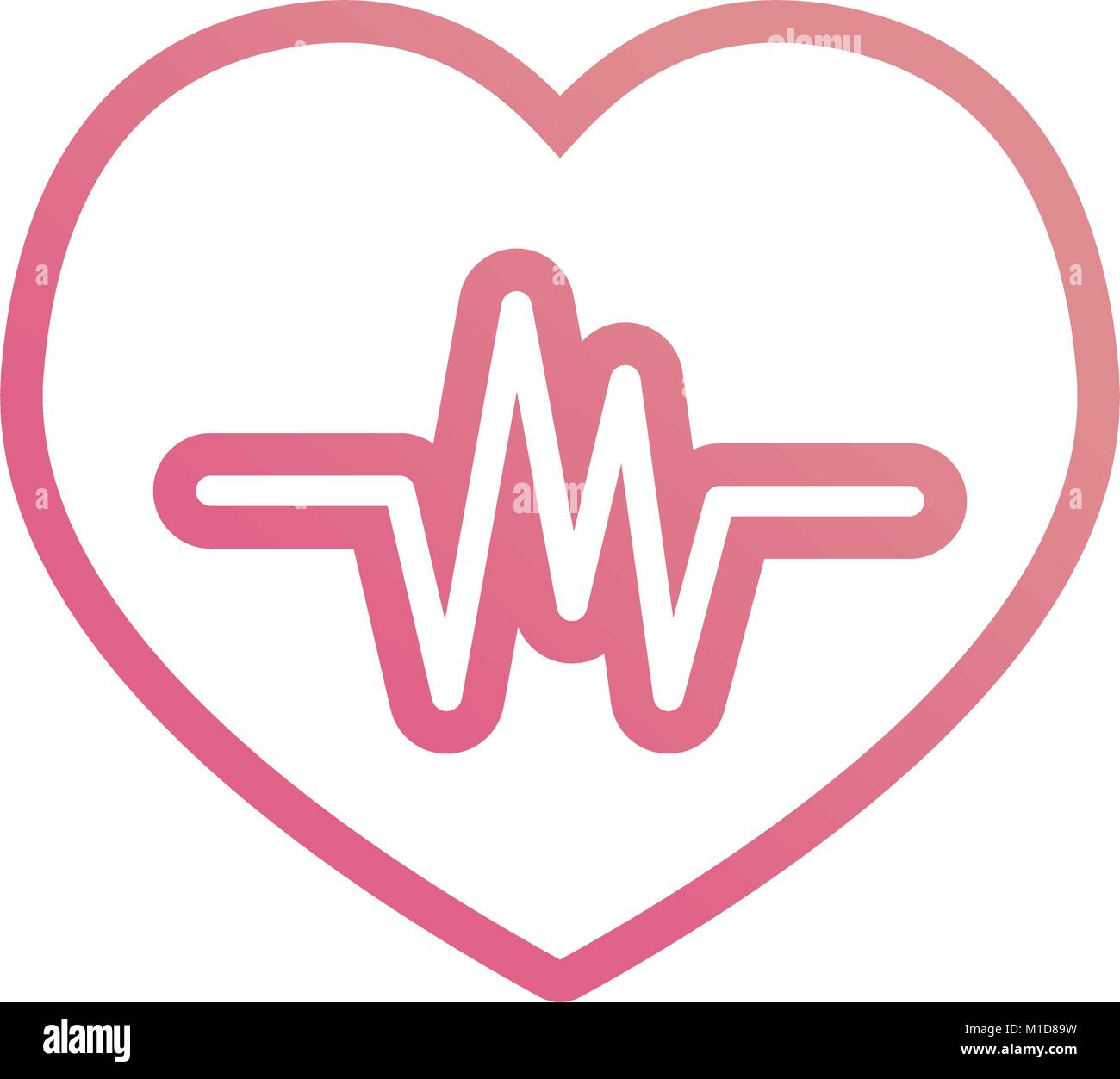 heart ecg design Stock Vector Image & Art - Alamy