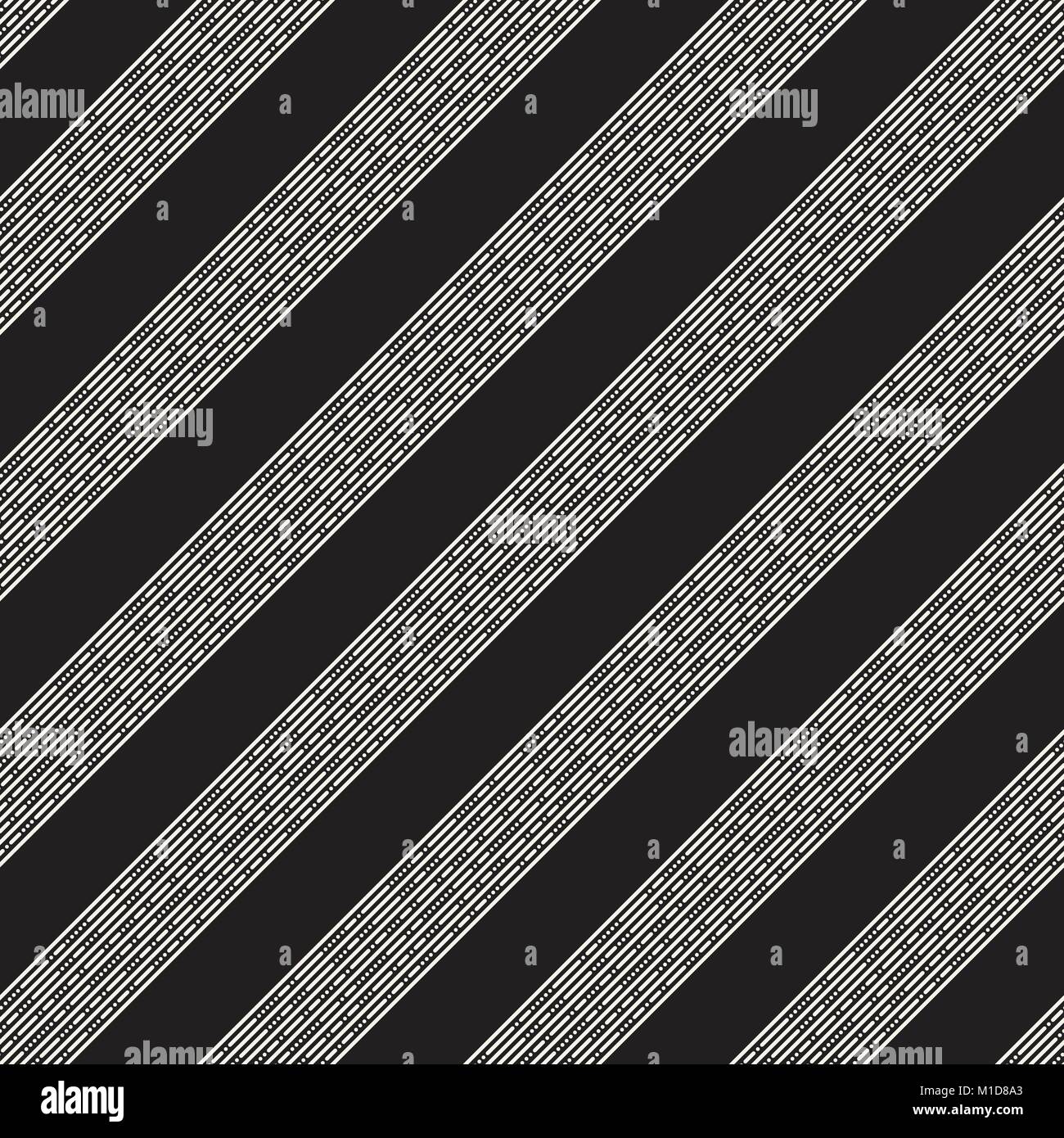 Vector seamless stripes pattern. Modern stylish texture with monochrome ...