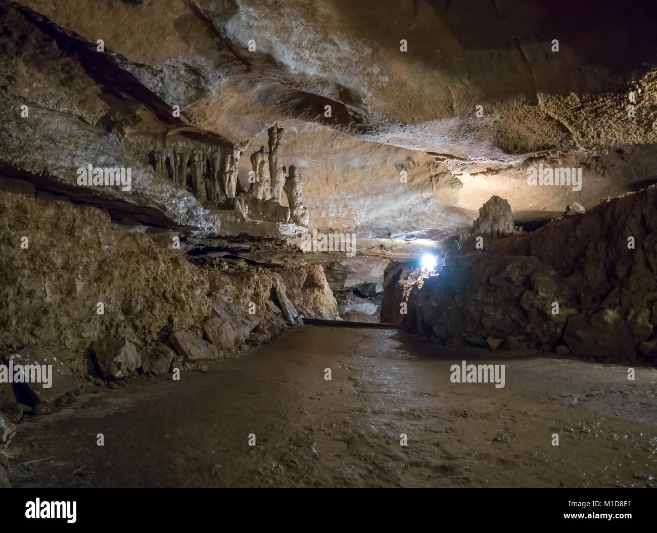 The interior of the cave "geophysical" on the Ai-Petri plateau, Crimea ...