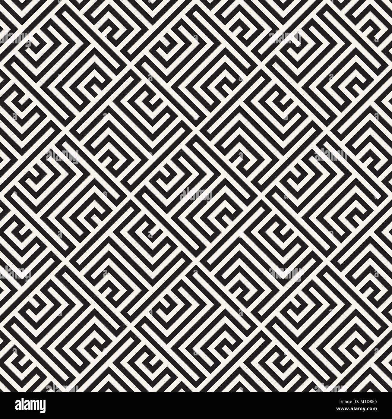 Vector seamless lattice pattern. Modern stylish texture with monochrome ...