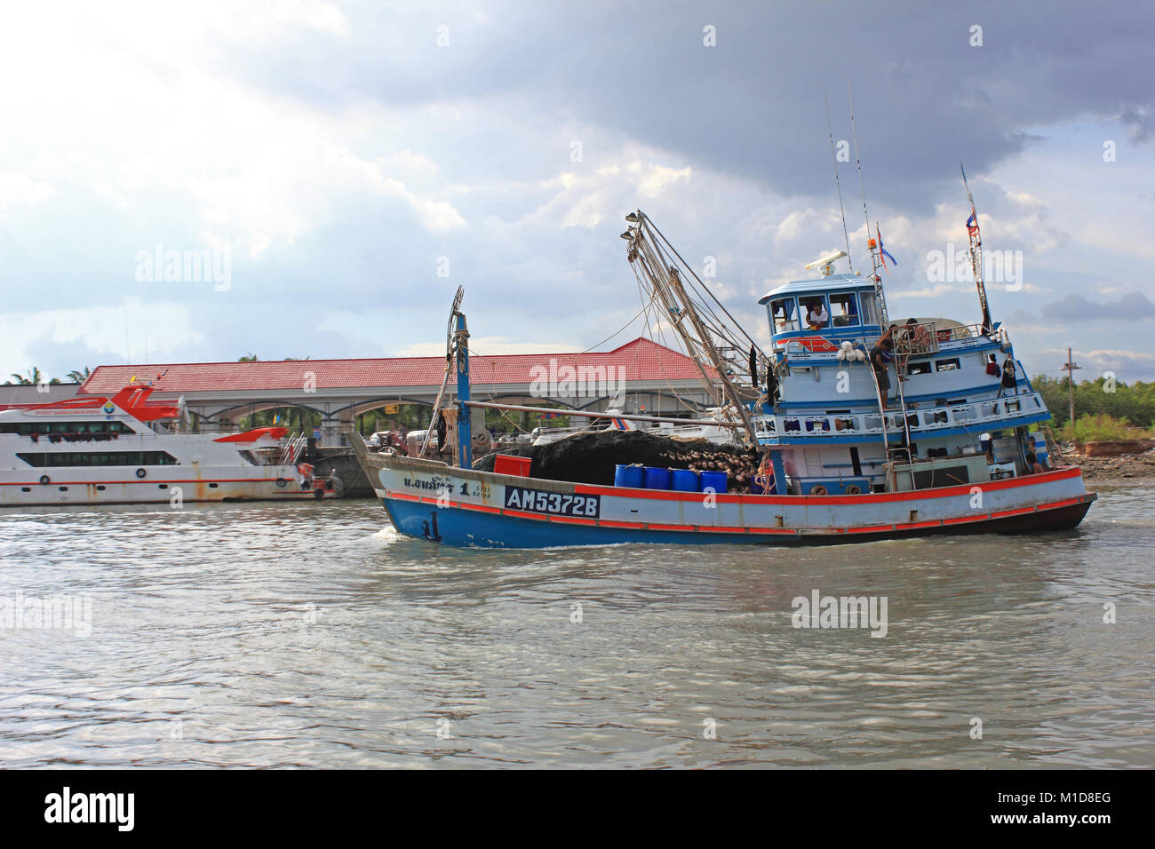 Fishing boat, Andaman Sea, Thailand Stock Photo - Alamy