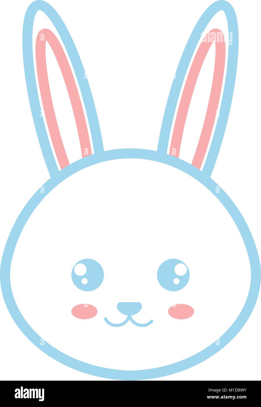 cute and tender rabbit head character Stock Vector Image & Art - Alamy