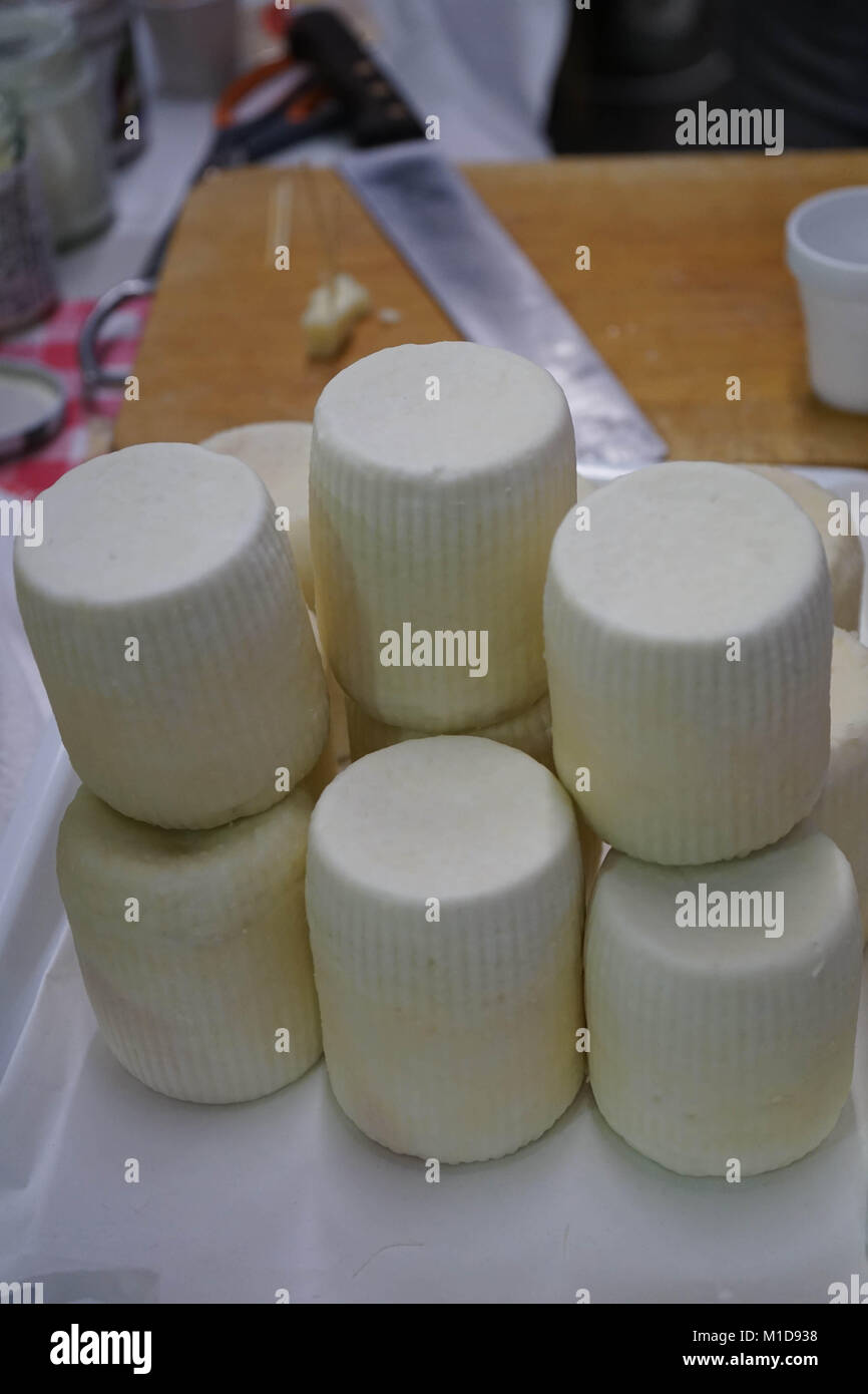 Forms of artisan cheese Stock Photo - Alamy