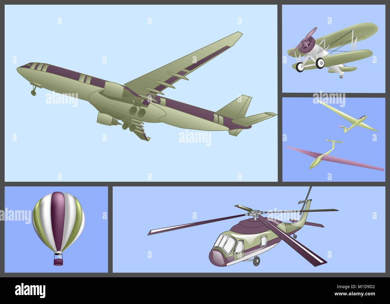 Air transport set hi-res stock photography and images - Alamy