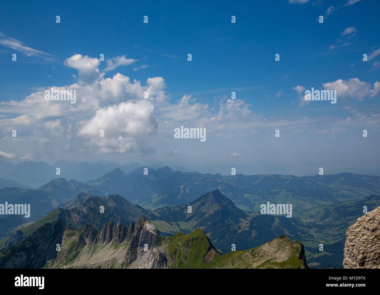 Landscape of the Alpstein and the Saentis which are a subgroup of the ...