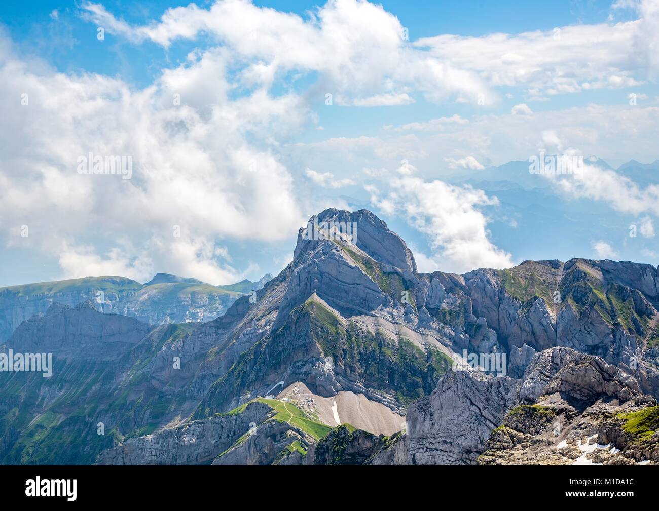 Landscape of the Alpstein and the Saentis which are a subgroup of the ...