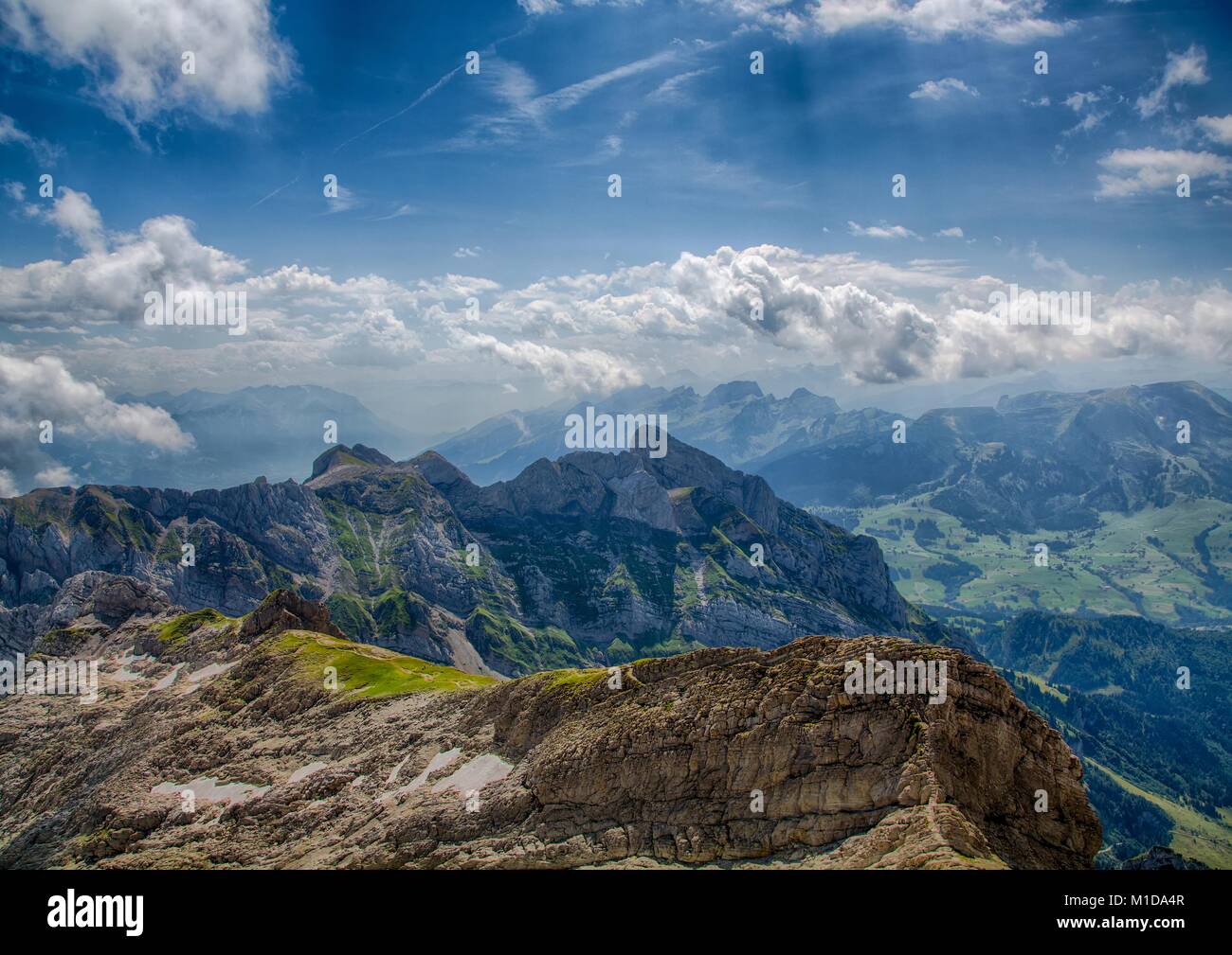 Landscape of the Alpstein and the Saentis which are a subgroup of the ...