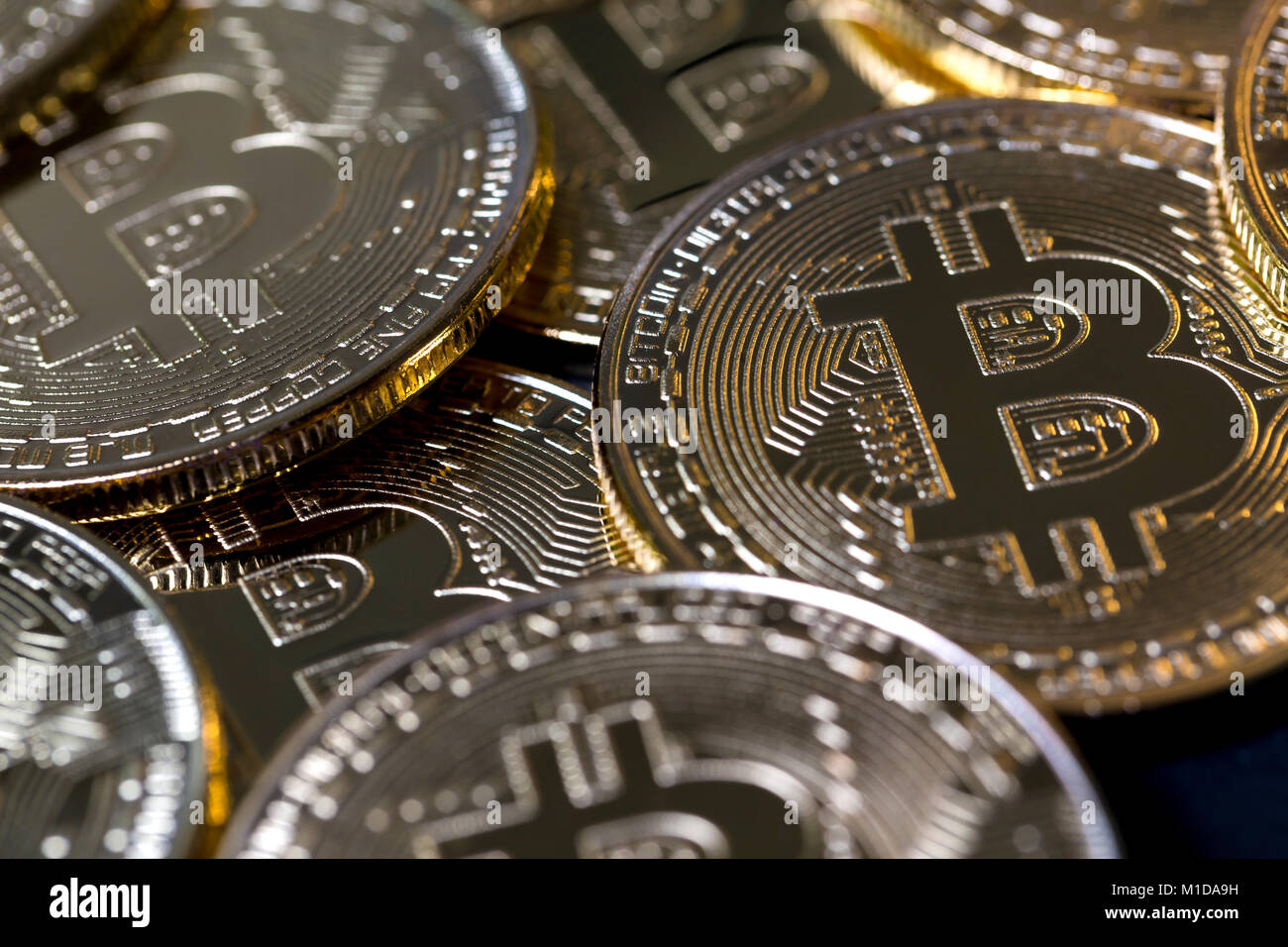 Many bitcoins hi-res stock photography and images - Alamy