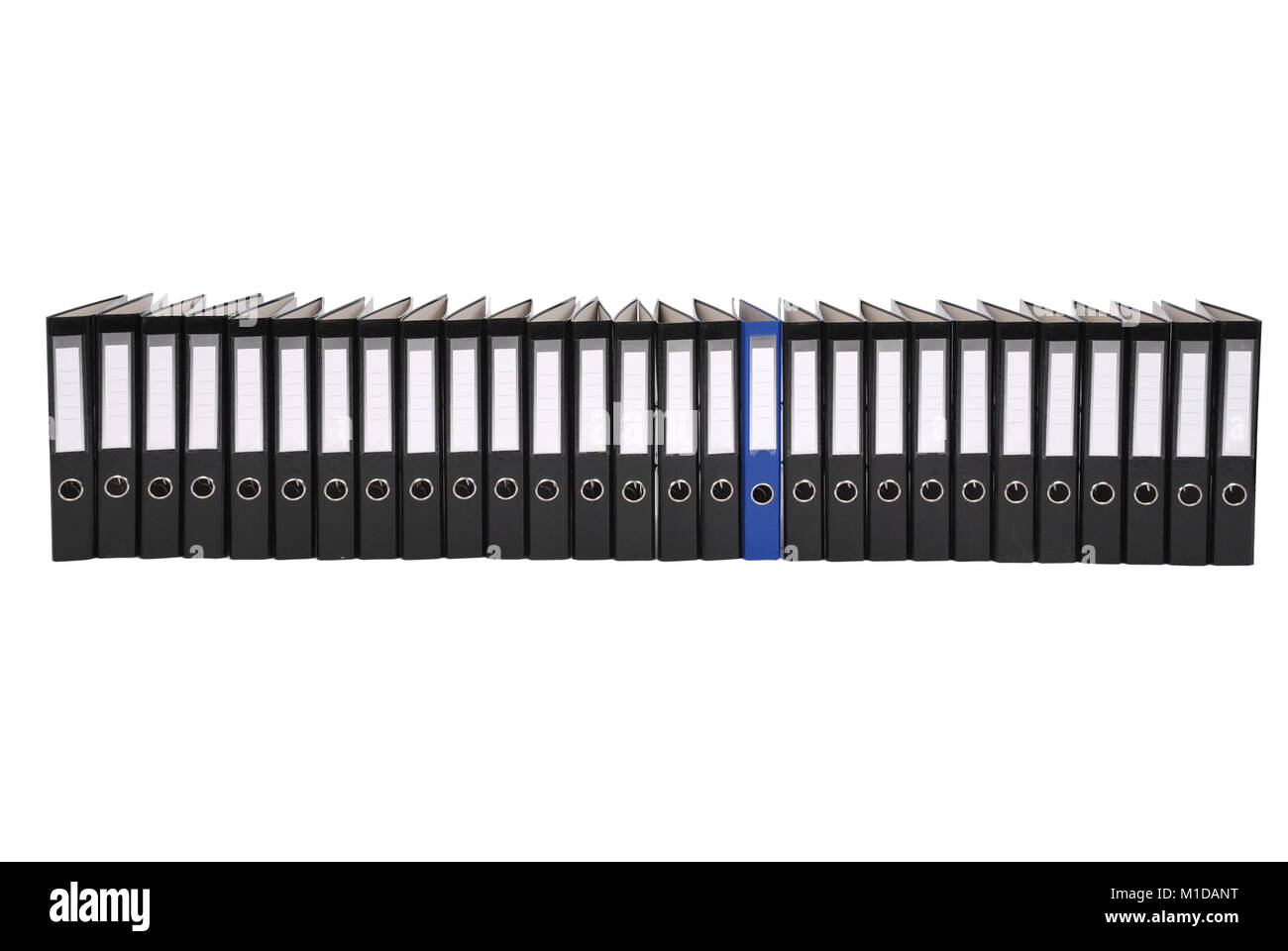 Many the big black folders on a white background. One blue folder Stock ...