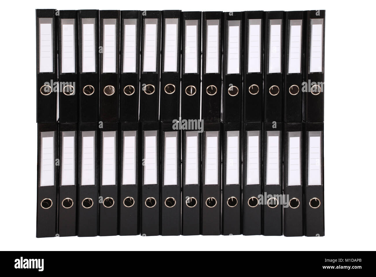 Many the big black folders on a white background Stock Photo - Alamy