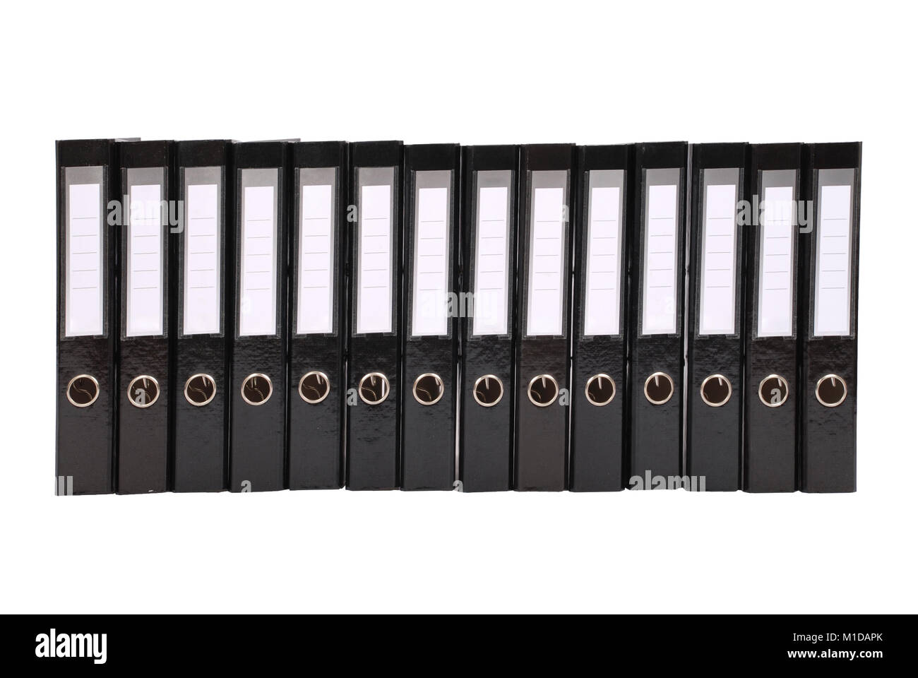Many the big black folders on a white background Stock Photo - Alamy