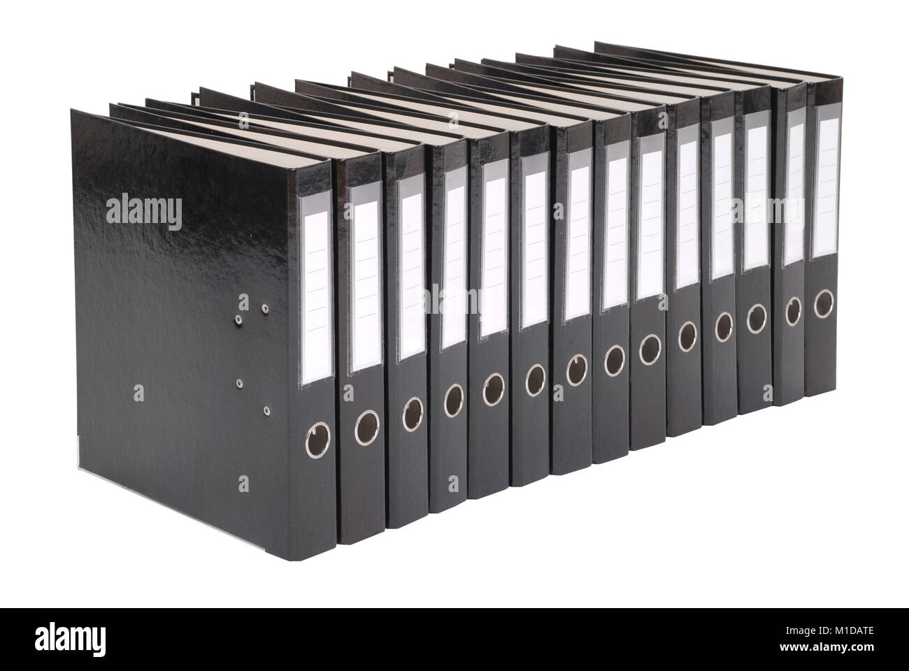 Many the big black folders on a white background Stock Photo - Alamy