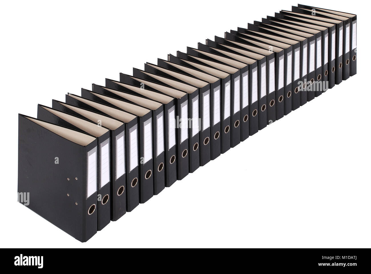 Many the big black folders on a white background Stock Photo - Alamy