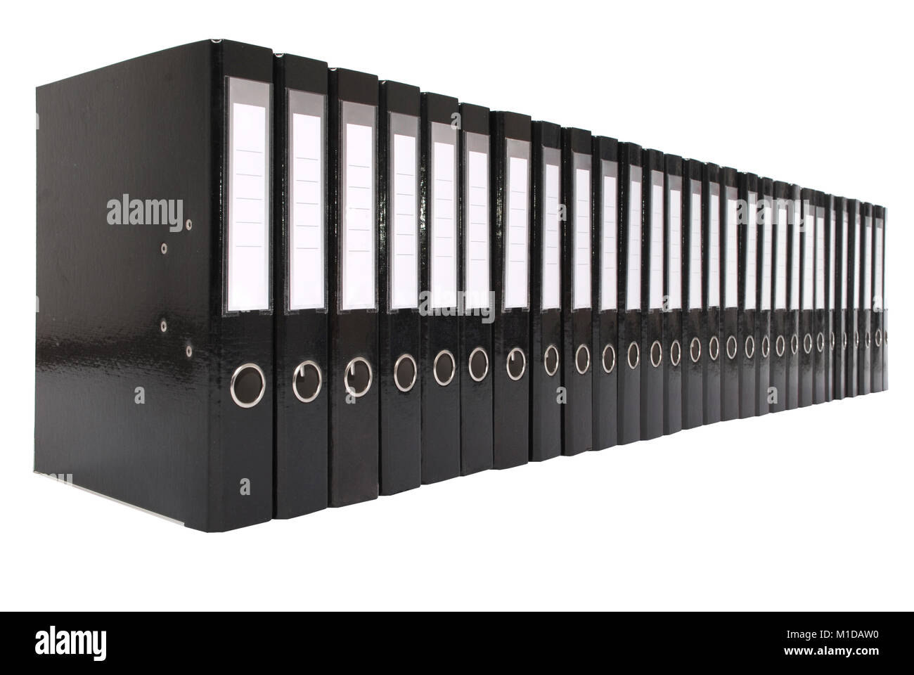 Many the big black folders on a white background Stock Photo - Alamy
