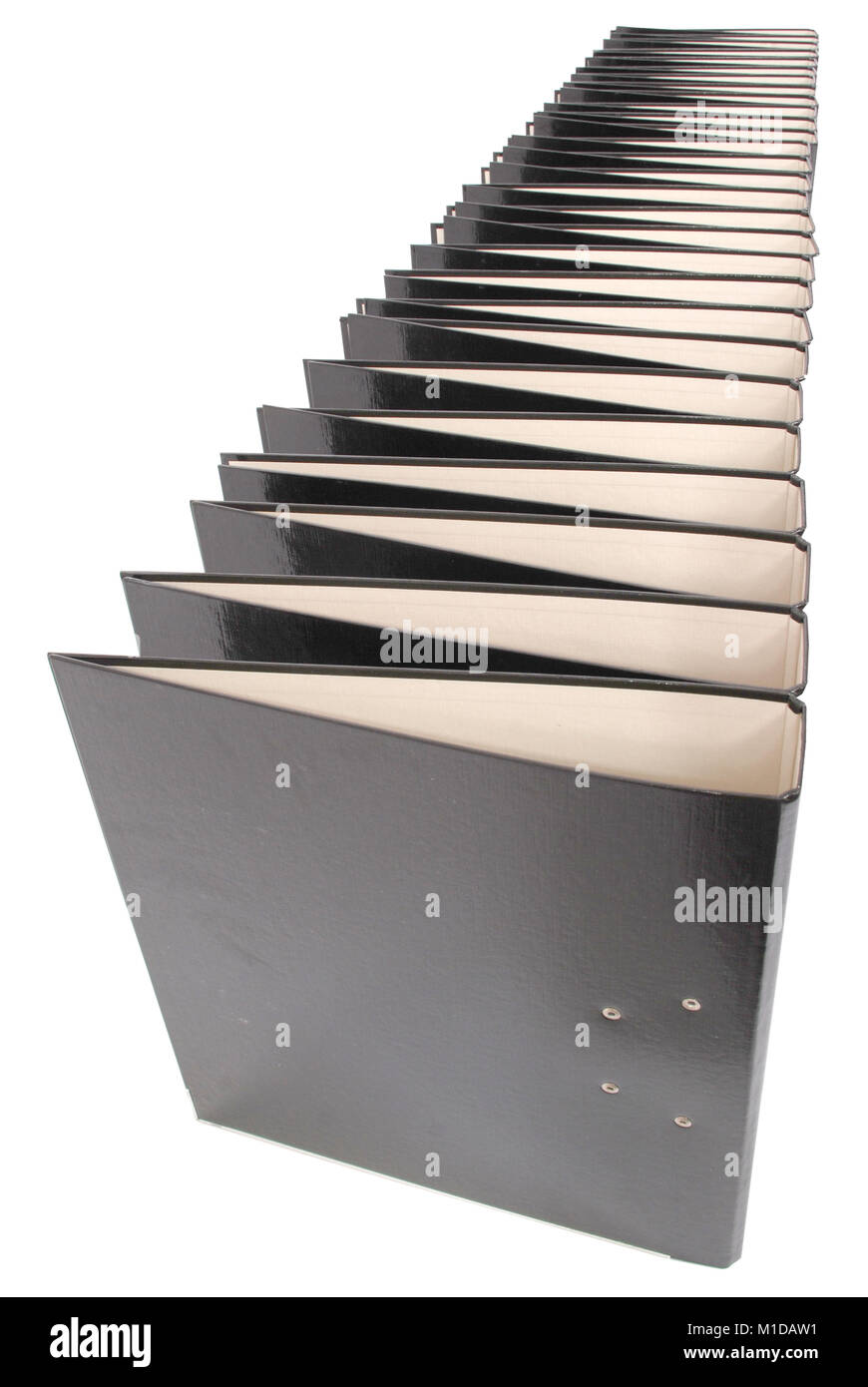 Many the big black folders on a white background Stock Photo - Alamy