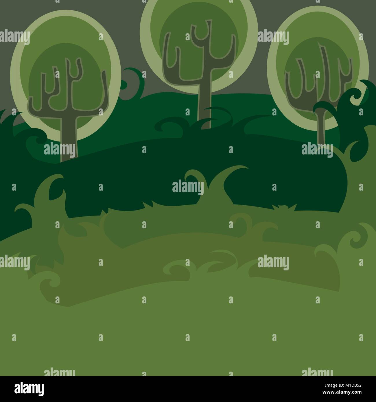 Forest of magic trees. Vector Stock Vector Image & Art - Alamy