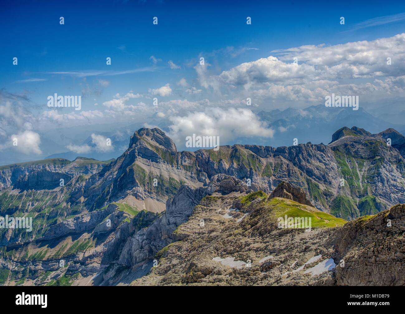 Landscape of the Alpstein and the Saentis which are a subgroup of the ...