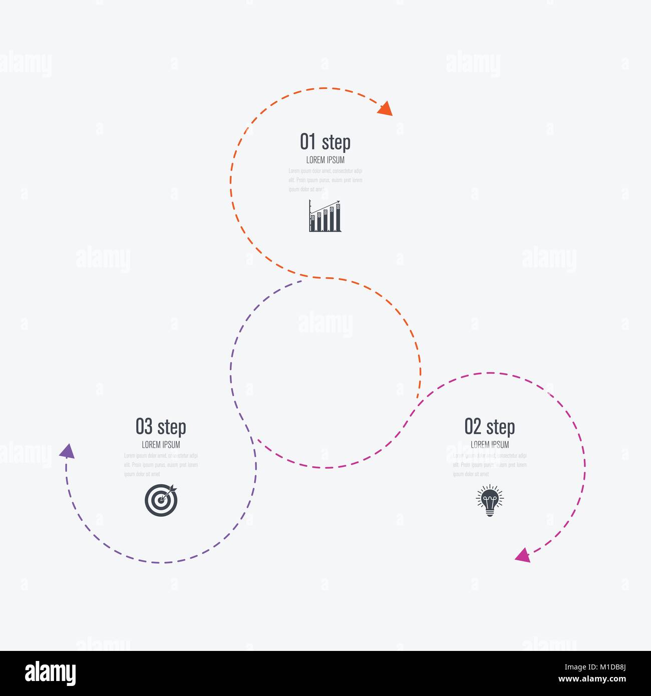 3 step infographics hi-res stock photography and images - Alamy